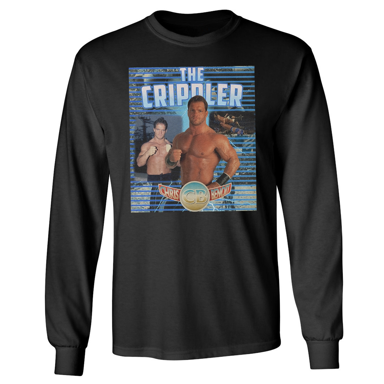 Chris Benoit Tribute Tee - The Crippler Fan Design Long Sleeve Tshirt ...