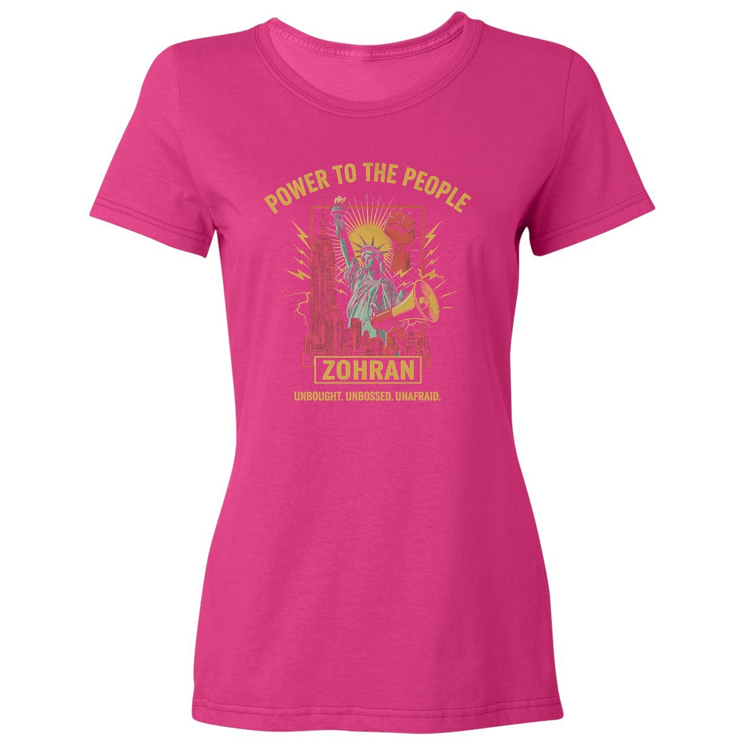 Zohran Unbought Unbossed Unafraid Power To The People Ladies' Crewneck ...