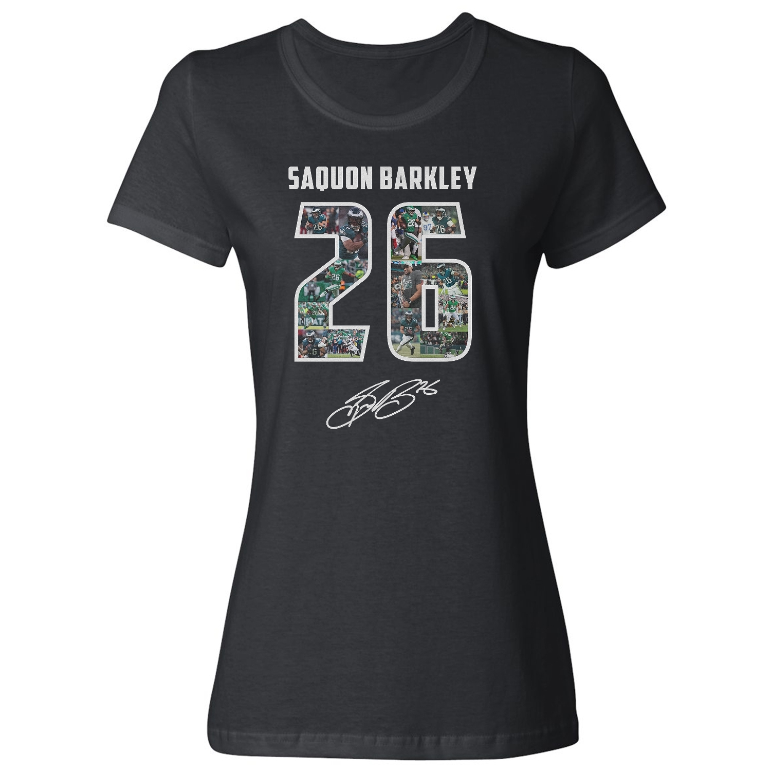 Collage 26 Saquon Inspired Graphic - Philly Fans Ladies' Crewneck T ...