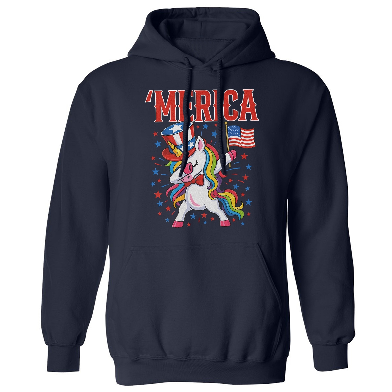 4th of July Dab Unicorn - 'Merica Independence Day Unisex Hooded ...