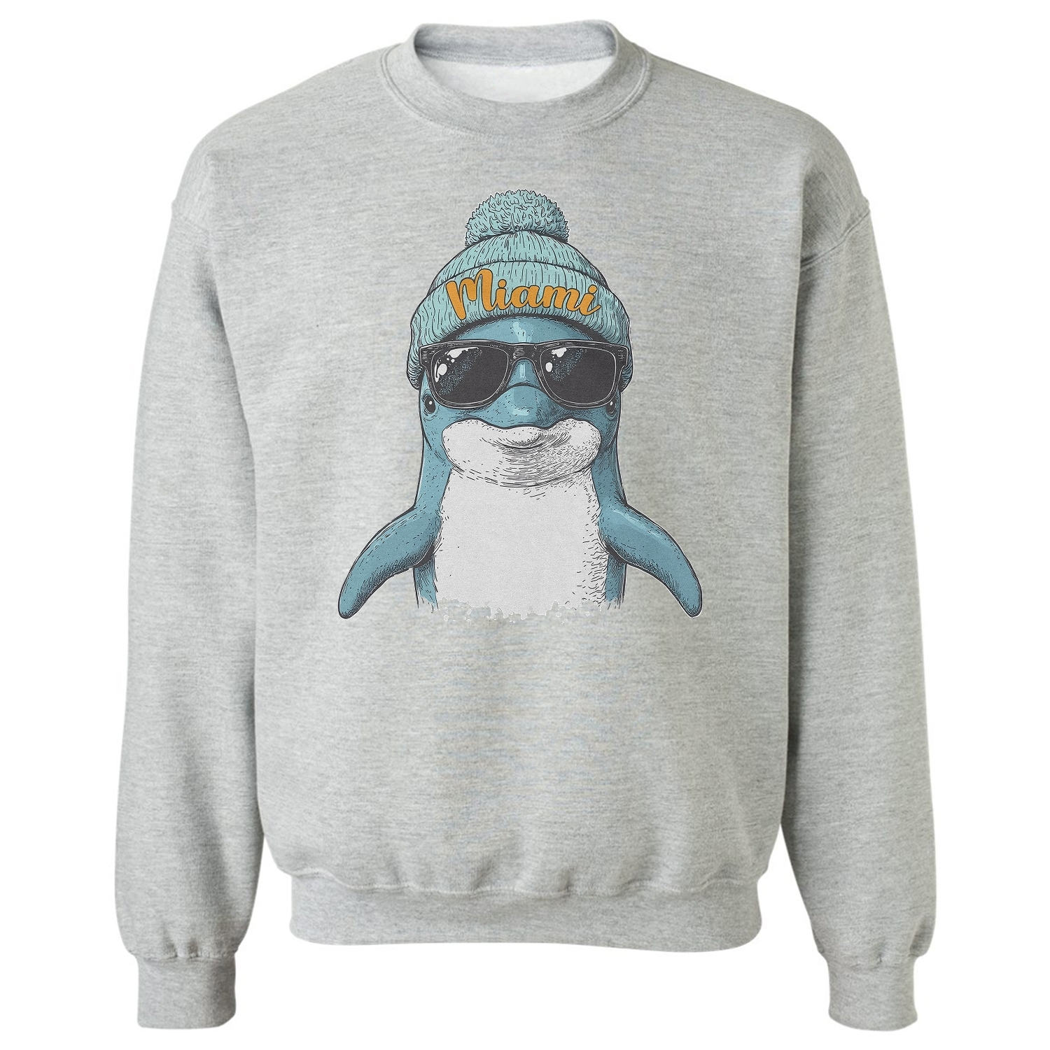 Cool Dolphin Support Miami Design - Fans Unisex Crewneck Sweatshirt | eBay