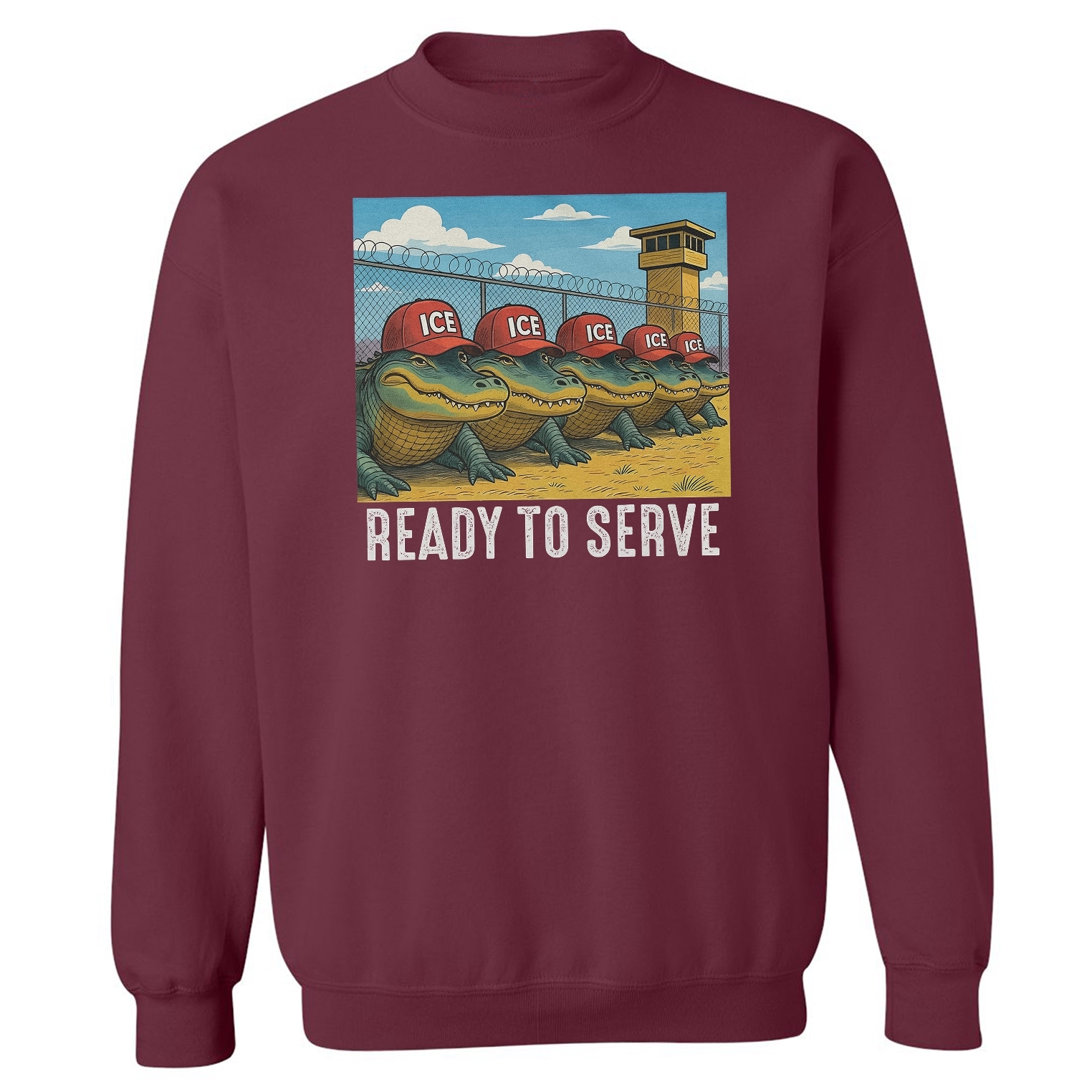 Alligator ICE Gator Lineup - Alcatraz Prison Meme Unisex Crewneck ...