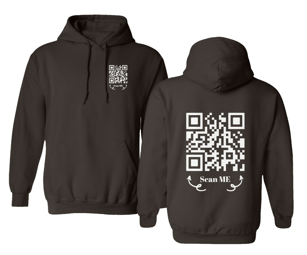 Funny Fu QR Code Trump QR Code President Joke Funny Unisex Hooded ...