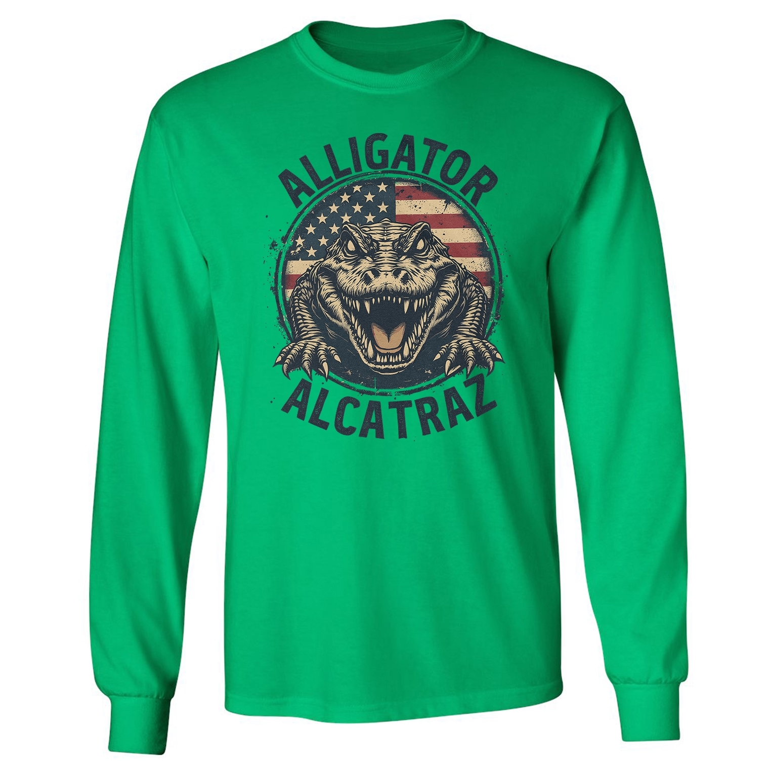 Alligator Nature's Own Border Patrol ICE Prison Funny Long Sleeve ...
