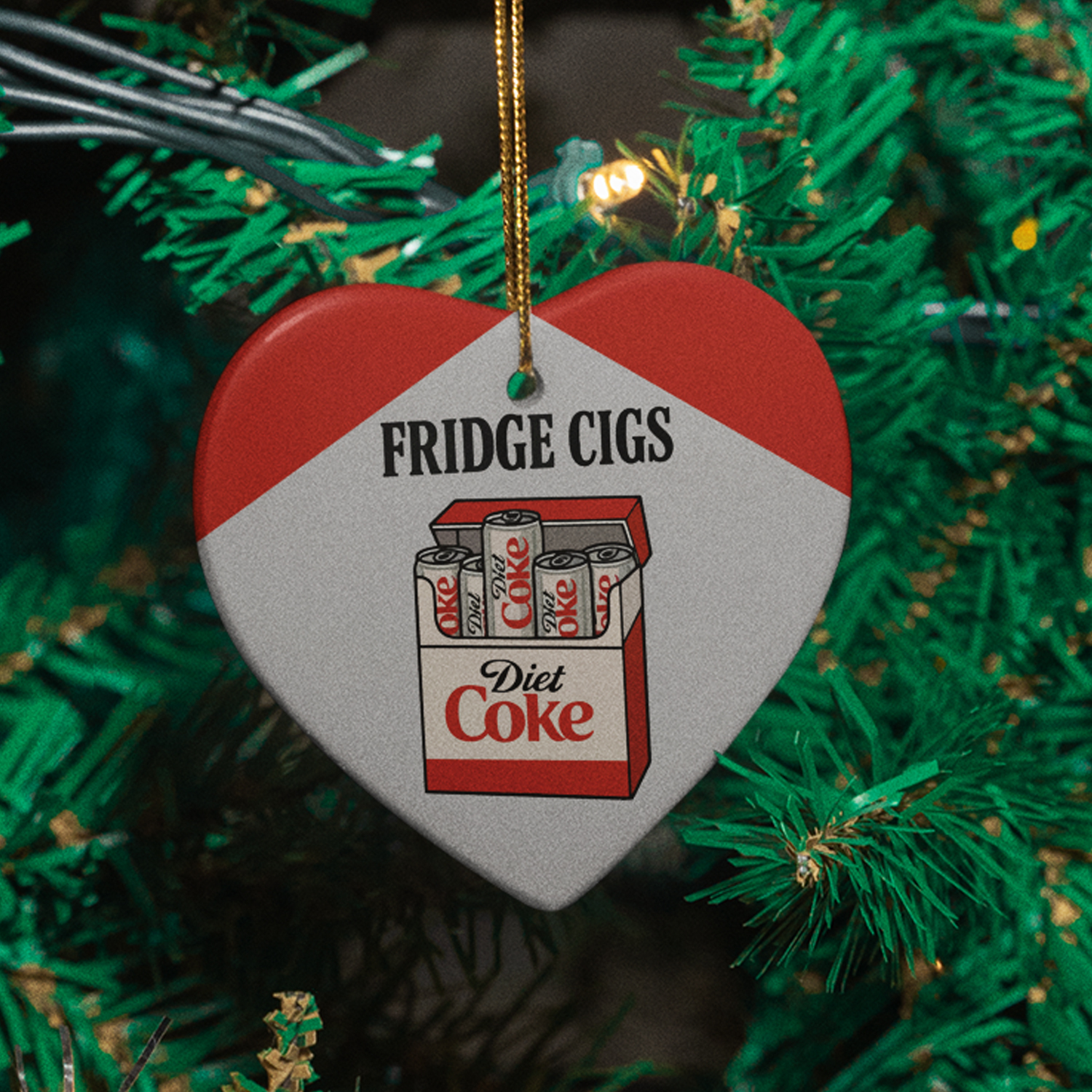 Fridge Can Parody Ceramic Christmas Ornament - Retro Diet Soda Humor ...