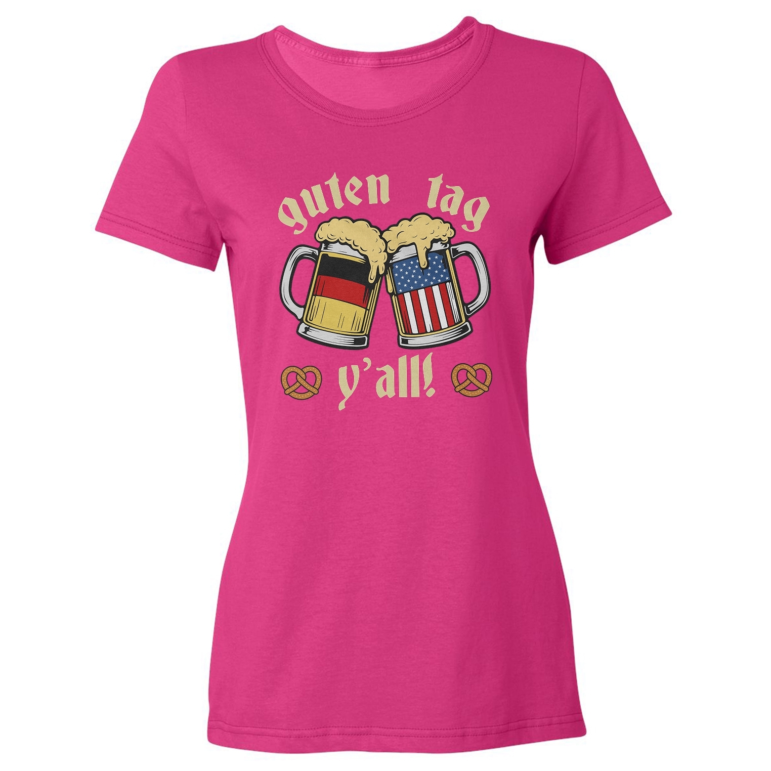 Guten Tag Y all - German-American Beer Oktoberfest Ladies' Crewneck T ...