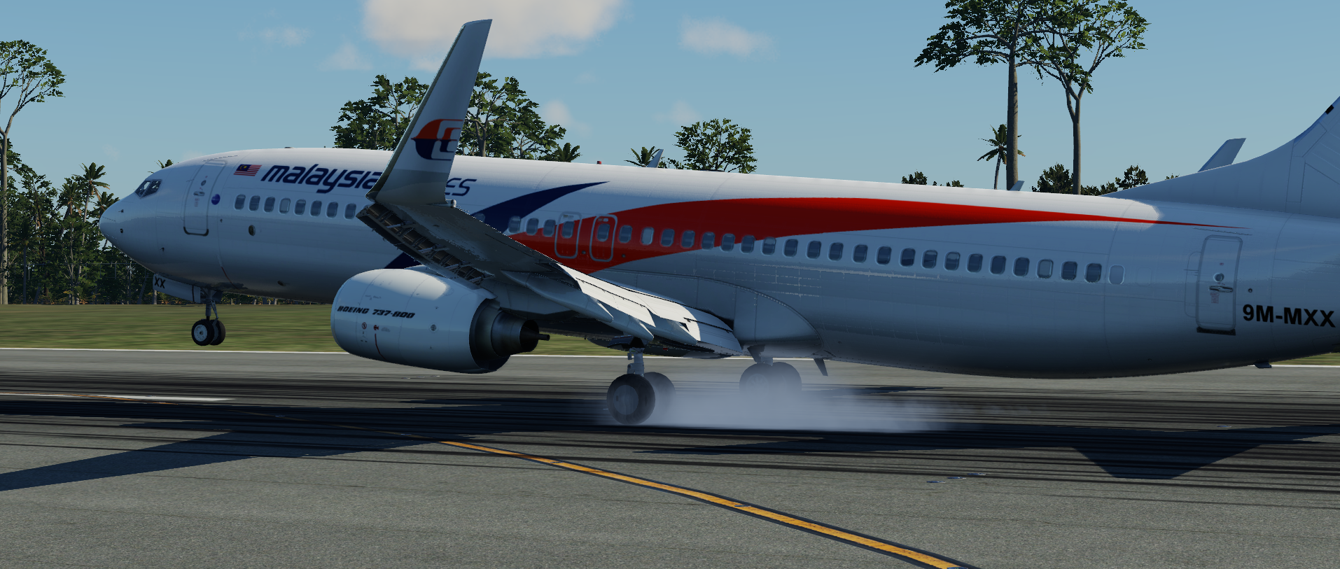Landing at WMKK , Malaysia Airlines B738 - The AVSIM Screen Shots Forum - The AVSIM Community