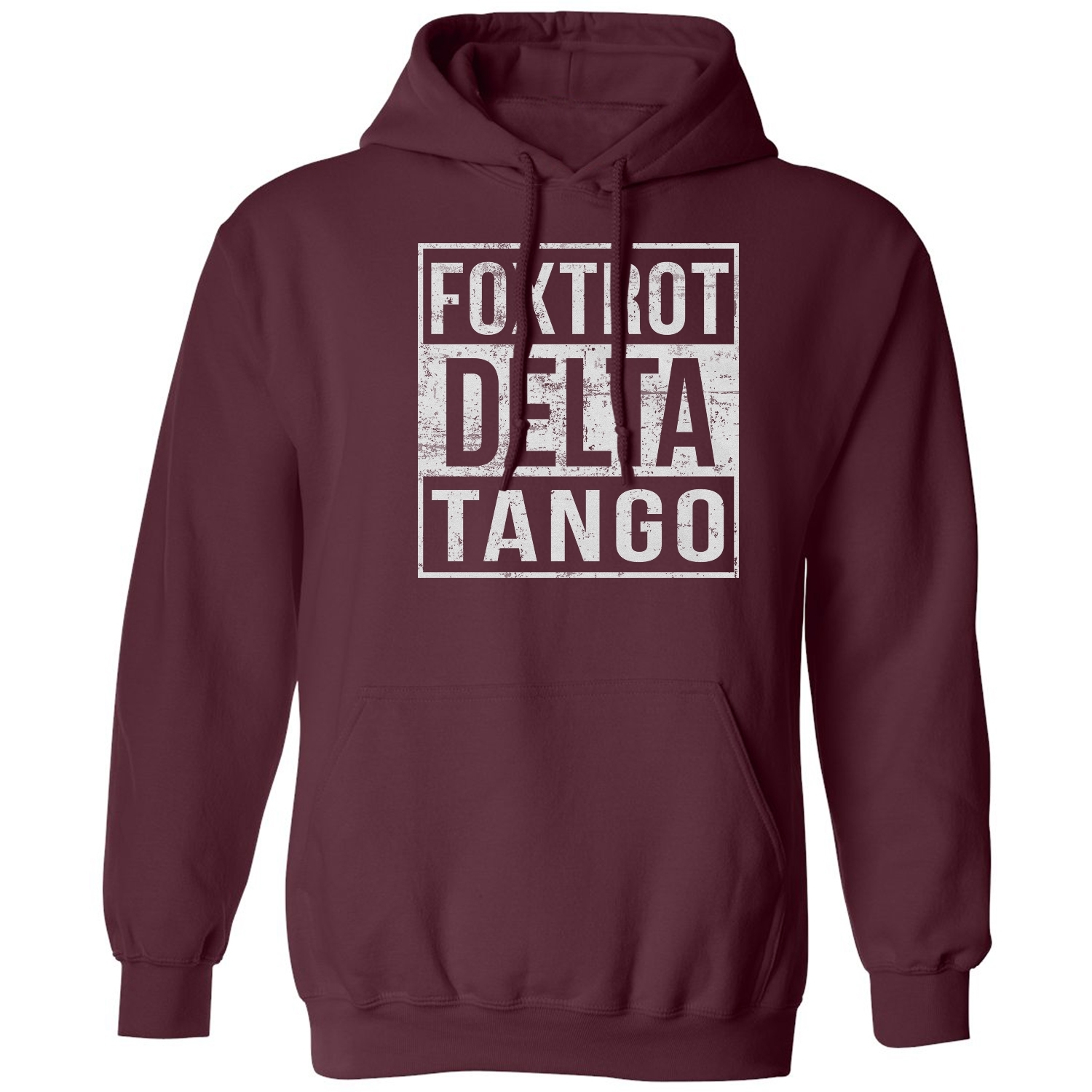 Foxtrot Delta Tango - Straight Outta Box Logo Design Unisex Hooded ...