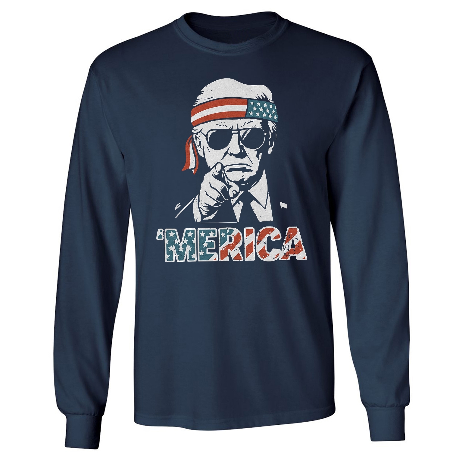 4th of July American Independence Day - 47 'Merica Long Sleeve Tshirt ...