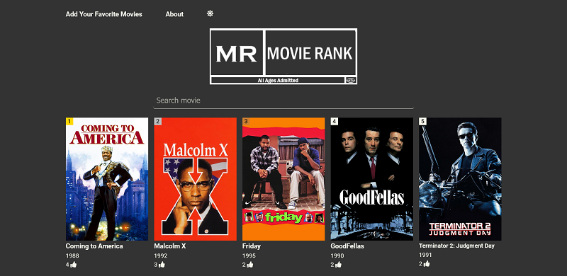 GitHub - HSargeant/movie-rank-v1: Movie Rank is where people rank ...