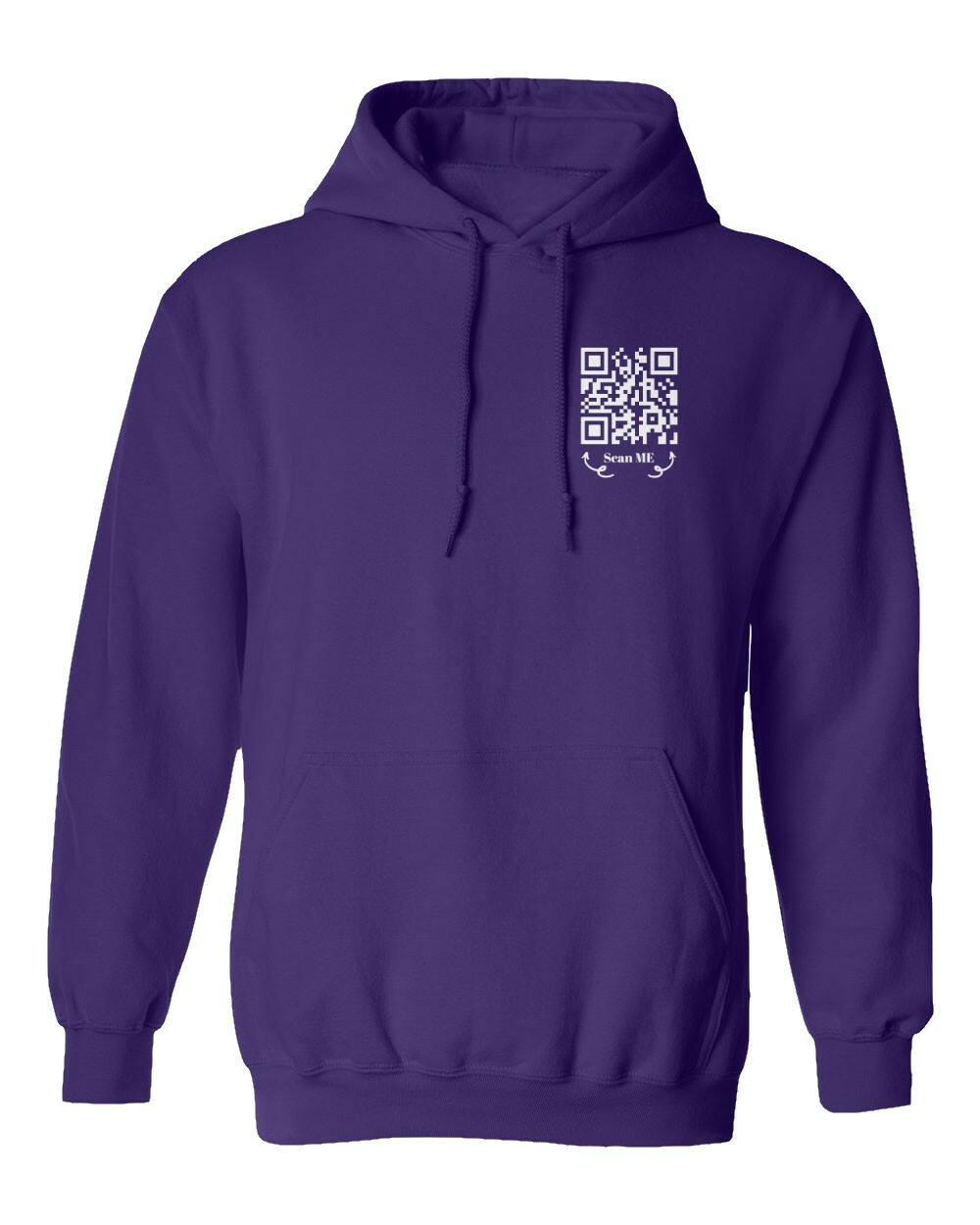 Funny FU QR Code Scan Me QR Code Joke Funny Humor Unisex Hooded ...