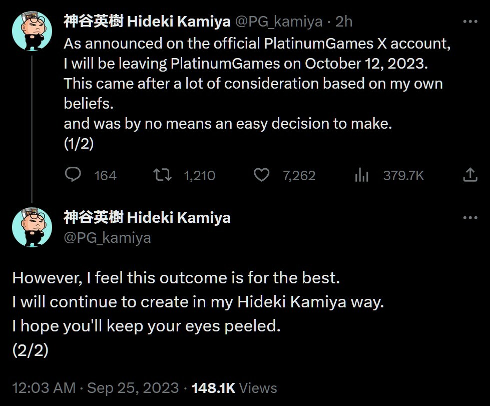 Hideki Kamiya (Director of RE2, DMC, and Bayonetta) Leaves Platinum Games - The Spawn Point ...