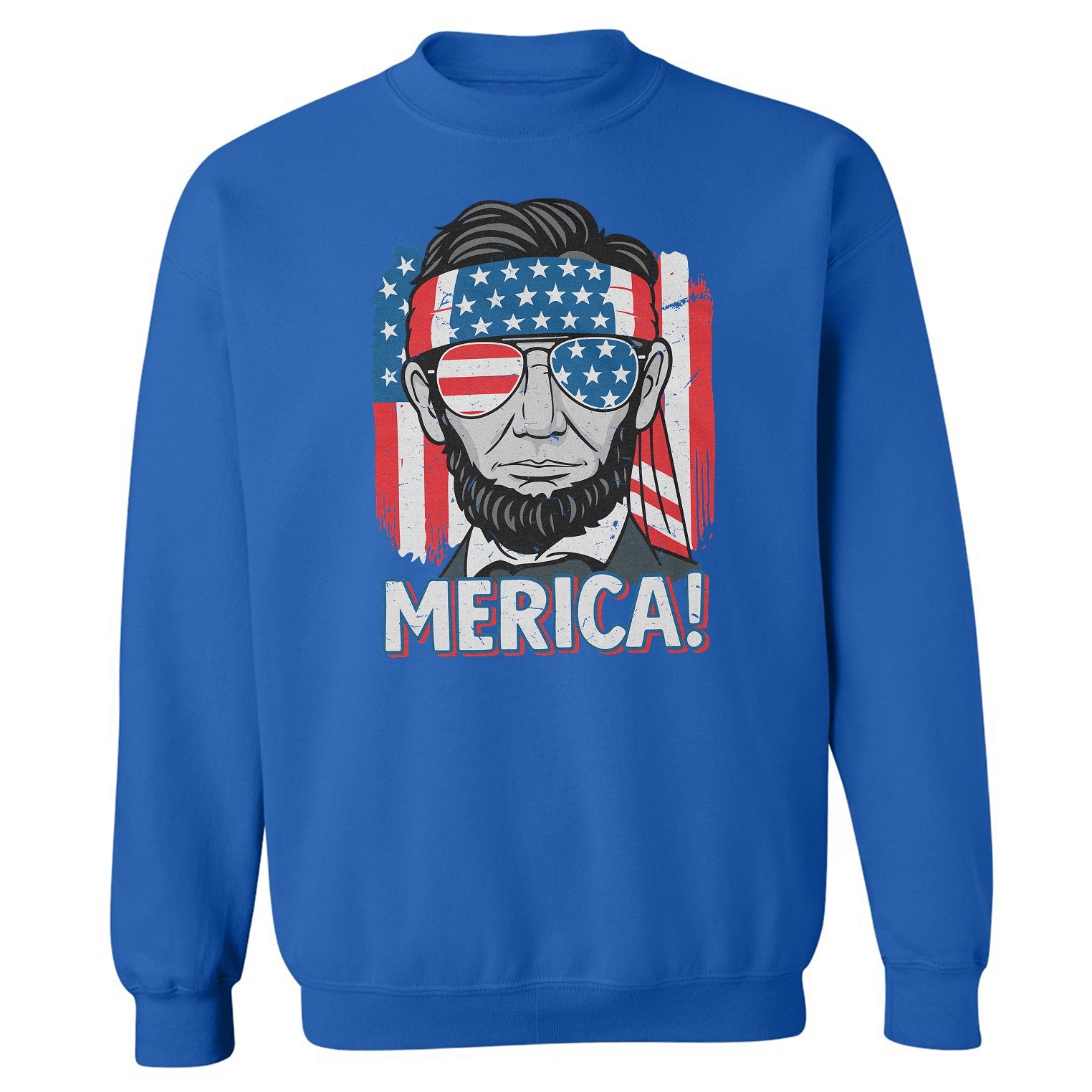 4th of July Abraham Merica - Independence Day Unisex Crewneck ...