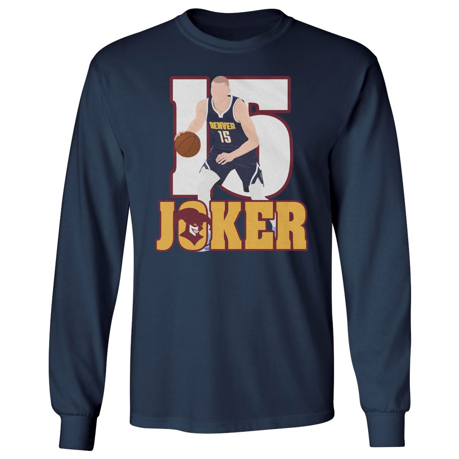 Jokic Inspired Denver Apparel - Basketball Fans Long Sleeve Tshirt | eBay