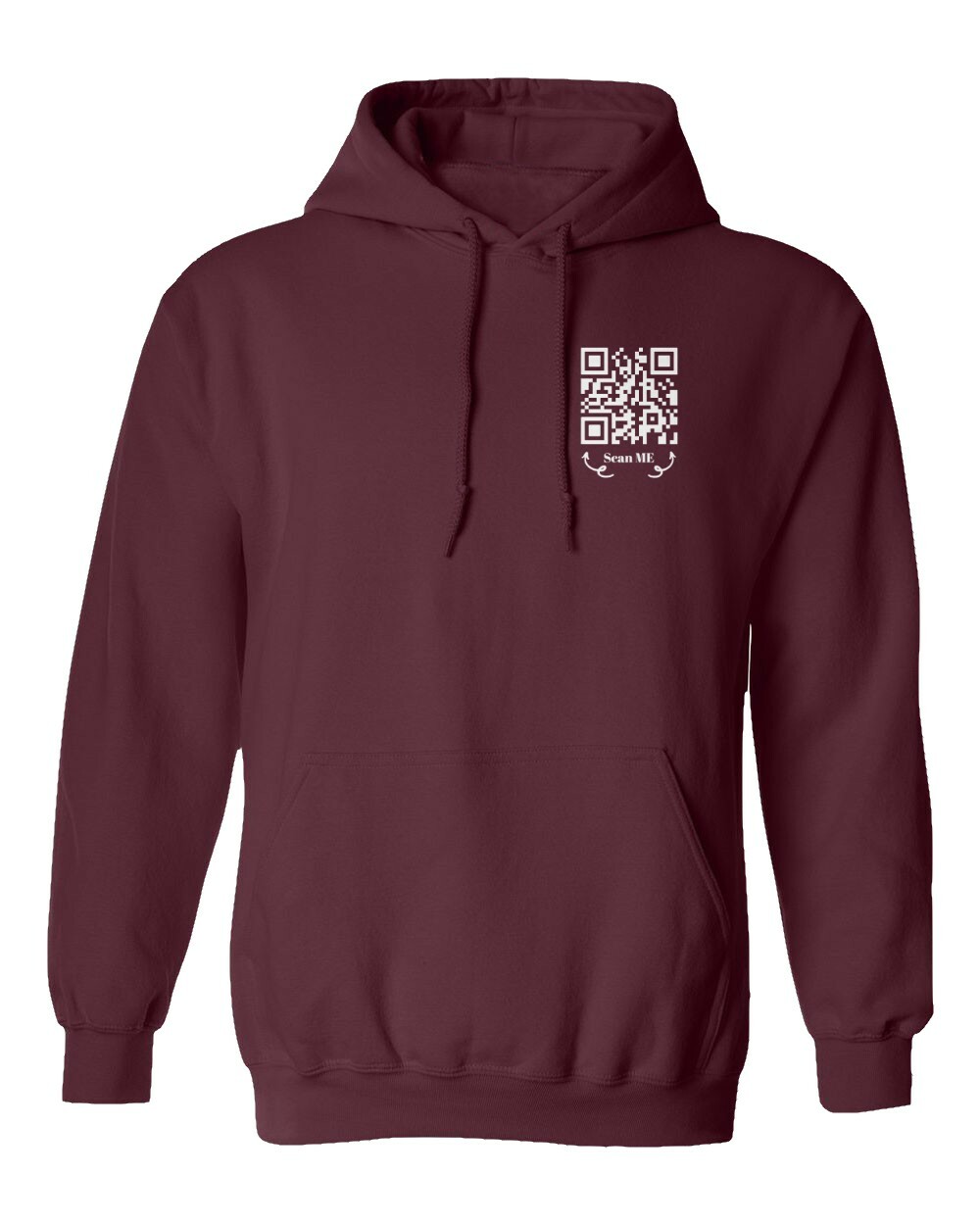 Funny FU QR Code Scan Me QR Code Joke Funny Humor Unisex Hooded ...