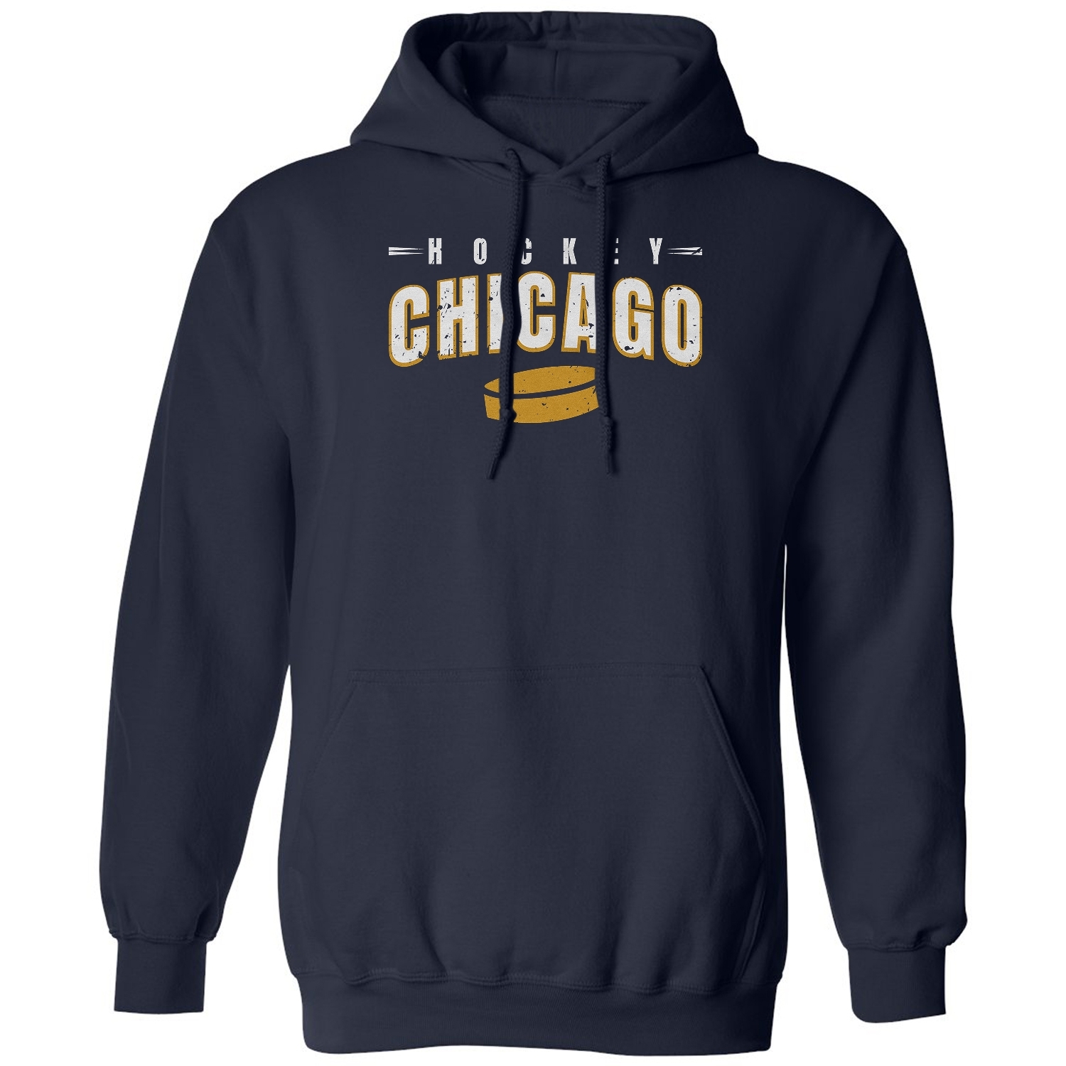 Chicago Inspired Puck Graphic - Hockey Fans Tribute Unisex Hooded ...