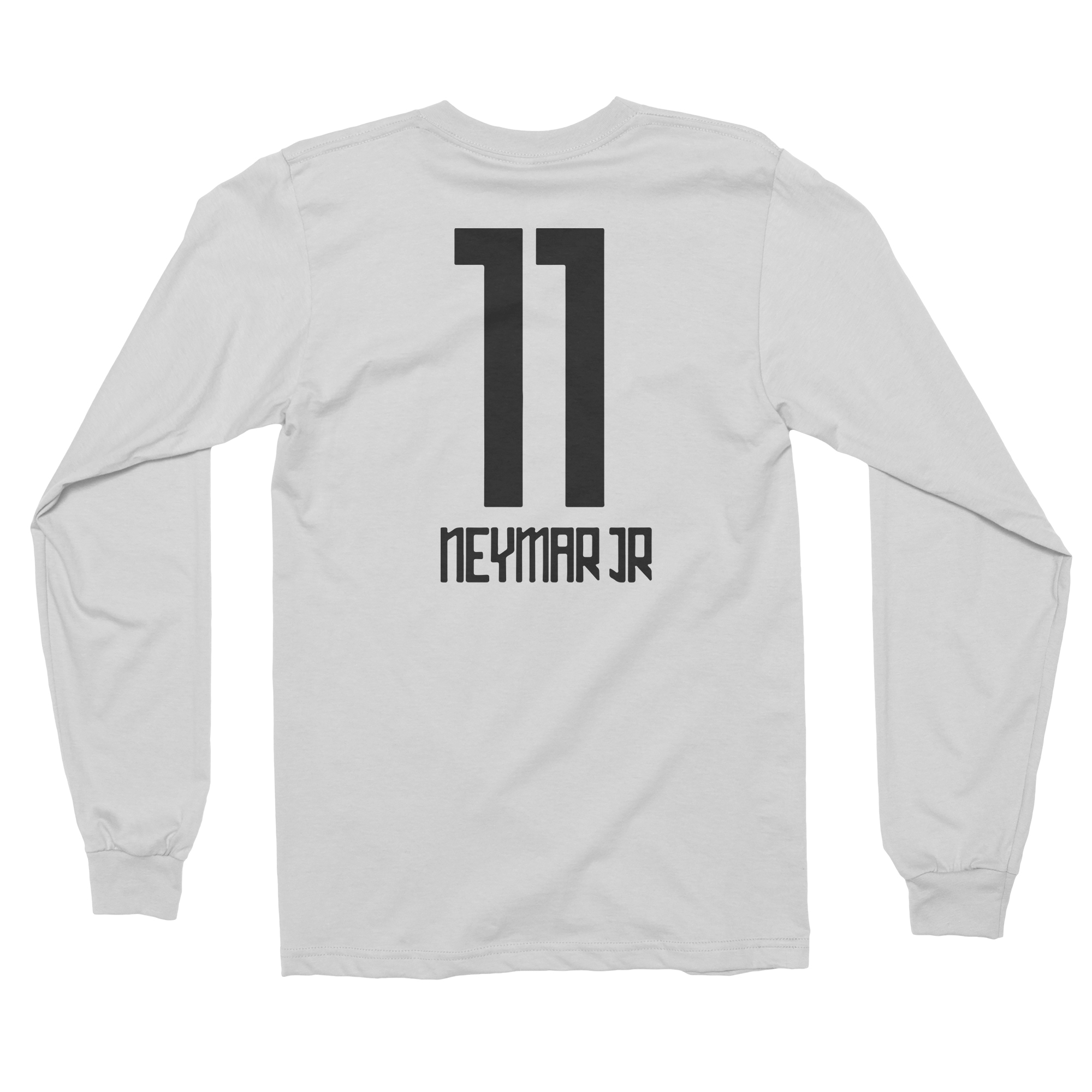 Soccer Star Neymar 11 Jersey Style Tee - Santos Fans Long Sleeve Tshirt ...