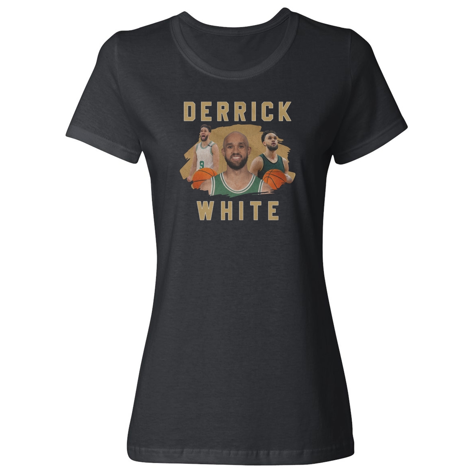 Derrick White Inspired Basketball Tee - Boston Fans Ladies' Crewneck T ...
