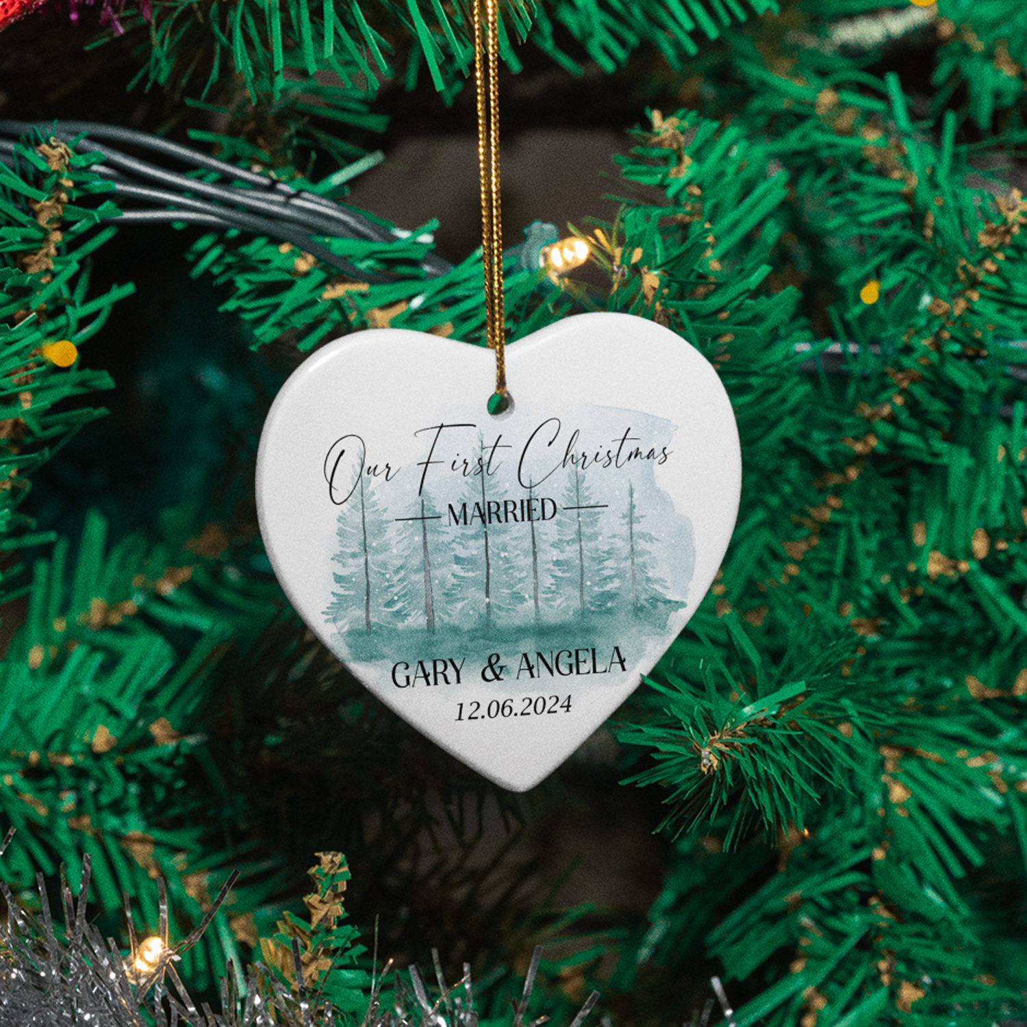 Our First Christmas Married Couple Custom Gift - Personalized Xmas ...