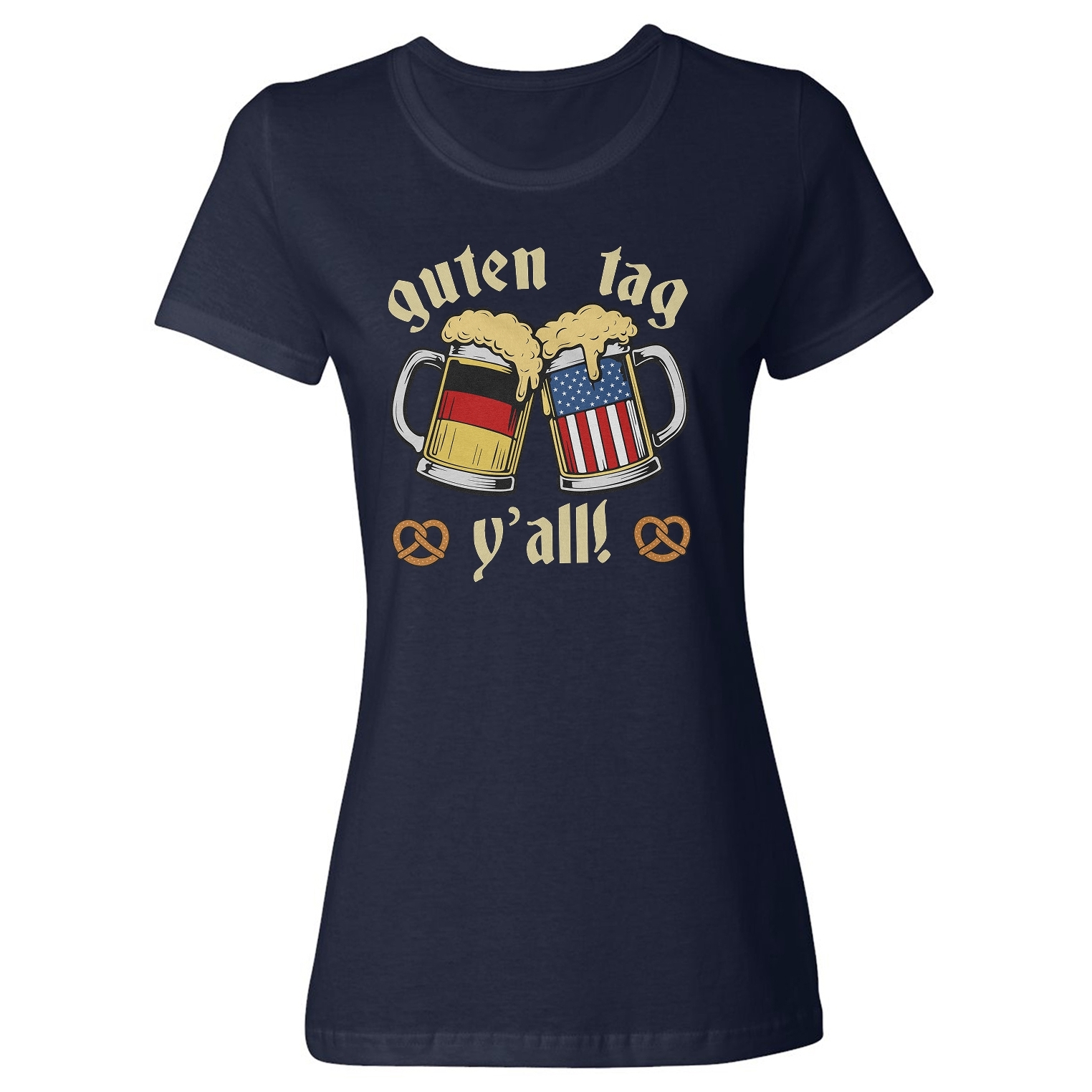 Guten Tag Y all - German-American Beer Oktoberfest Ladies' Crewneck T ...