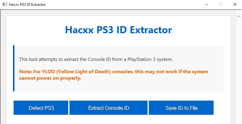 Hacxx PS3 ID Extractor