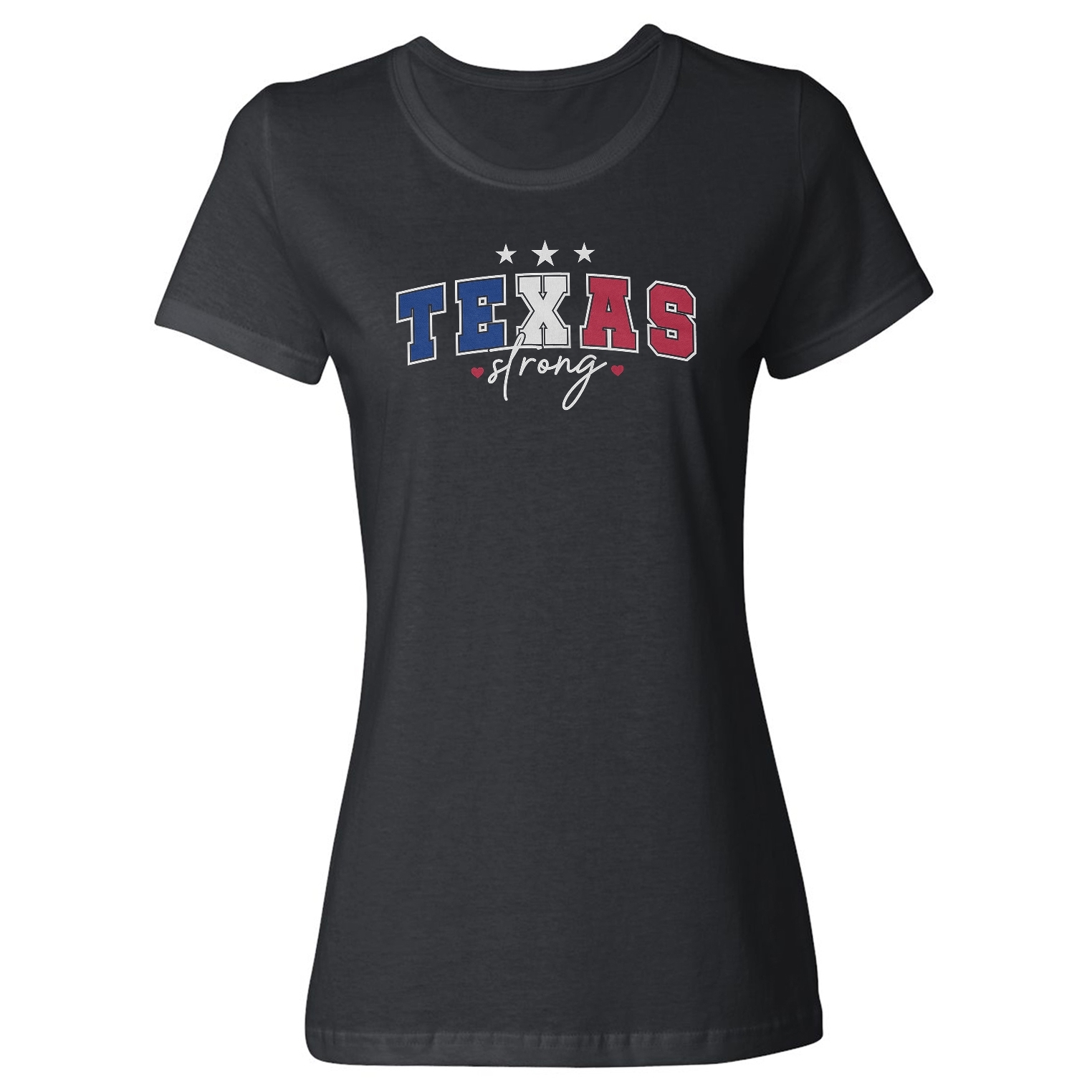 Texas Strong Varsity - TX Lone Star Flood Support Ladies' Crewneck T ...