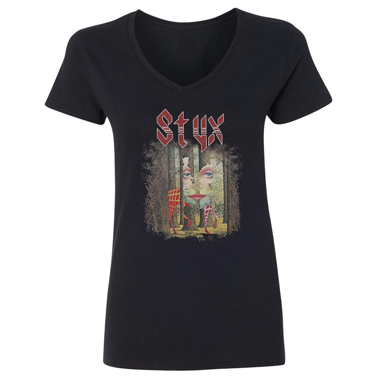 Styx Tribute - Grand Illusion Music Design Ladies' V-Neck Tshirt | eBay