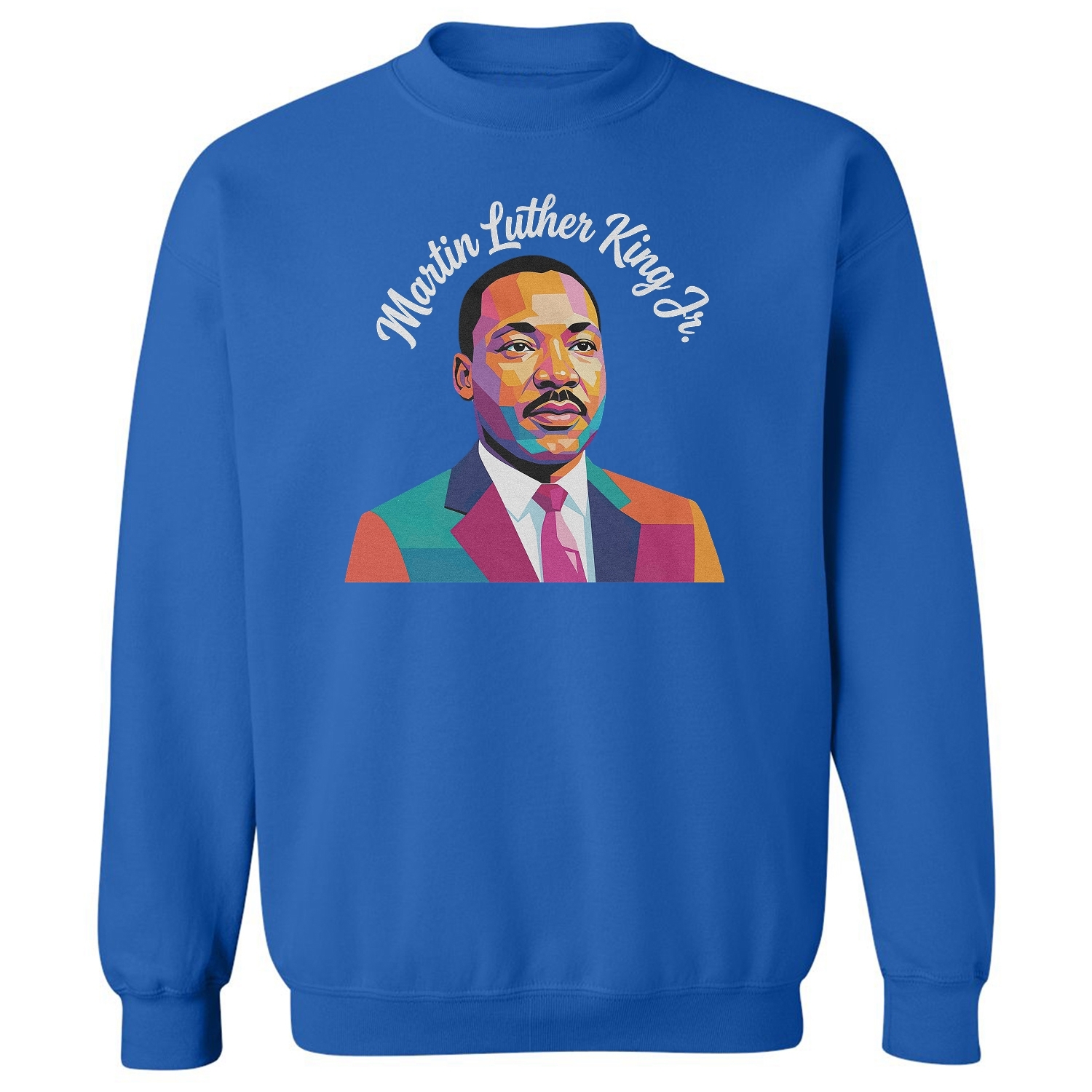 Martin Luther King Jr. Day Geometric Art - MLK Day Unisex Crewneck ...