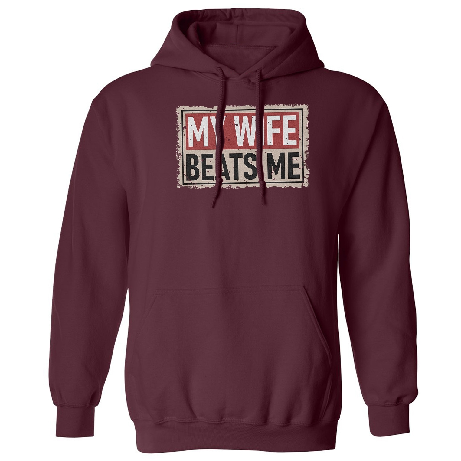 My Wife Beats Me - Funny Viral Meme Quote Unisex Hooded Sweatshirt | eBay