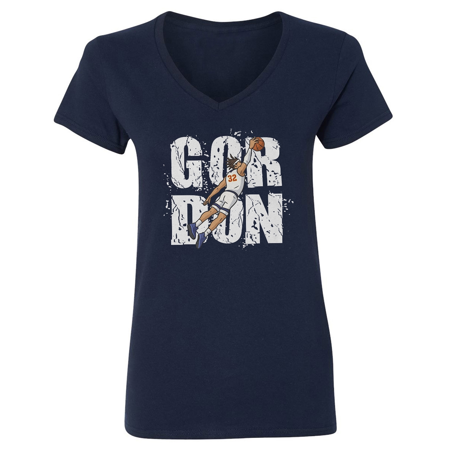 Gordon Dunk Tribute - Denver Basketball Fans Ladies' V-Neck Tshirt | eBay