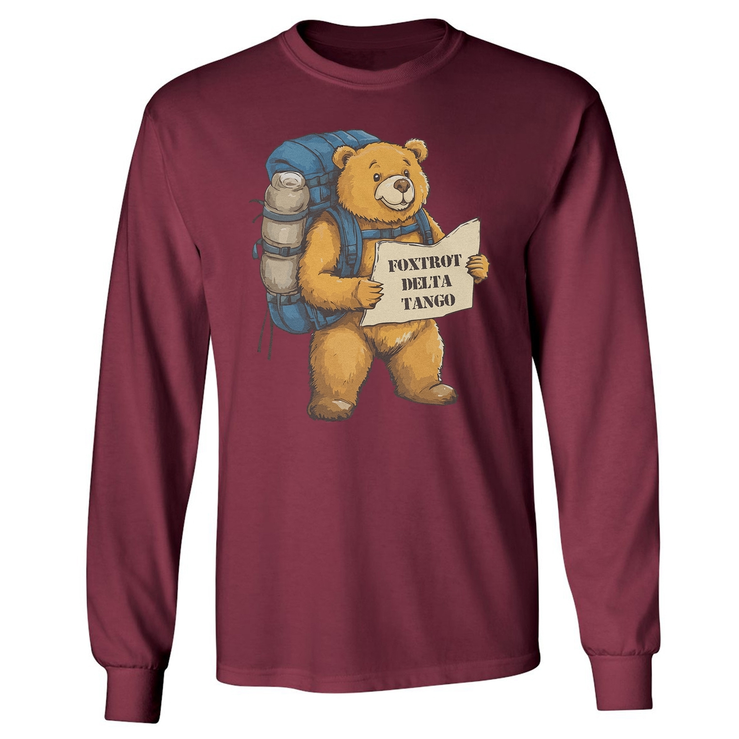 Foxtrot Delta Tango - Bear Phonetic Alphabet Anti 47 Long Sleeve Tshirt ...