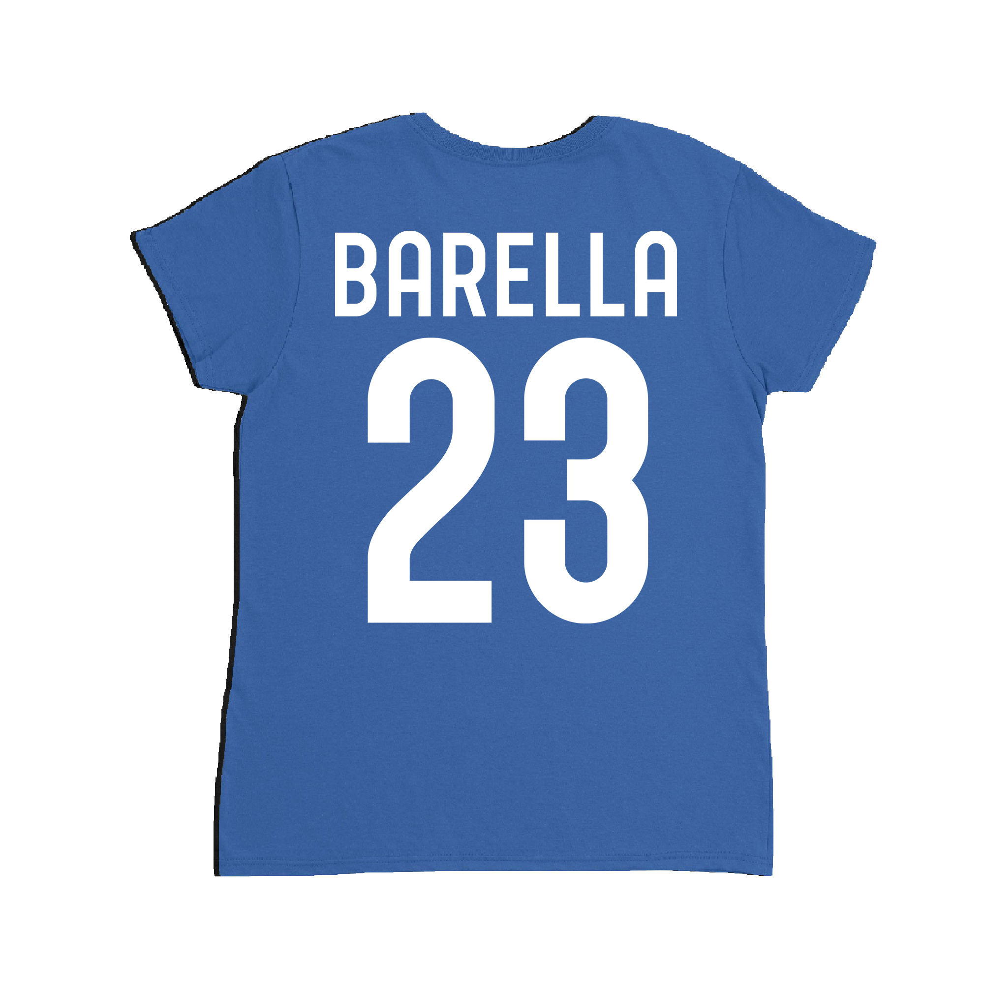 Barela 23 Milano Tribute - Soccer Jersey-Style Ladies' Crewneck T-Shirt ...