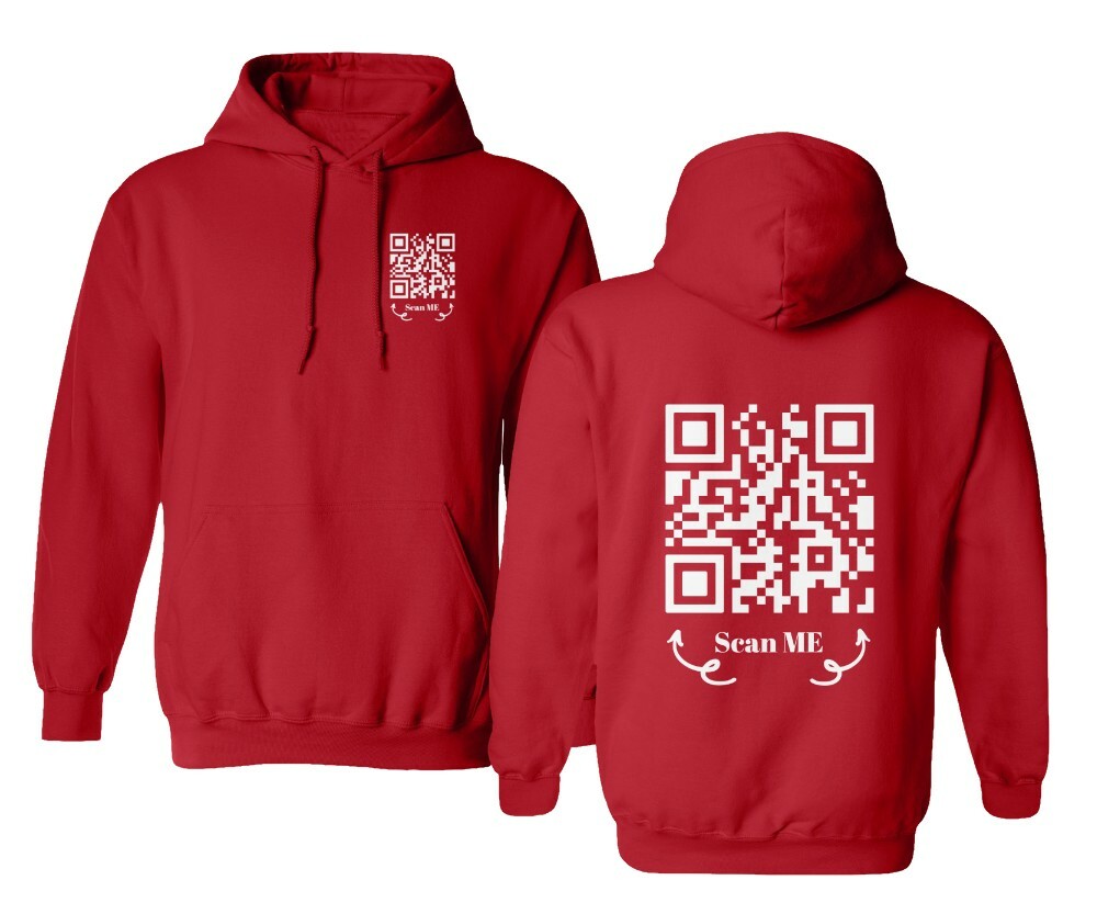 Funny Fu QR Code Trump QR Code President Joke Funny Unisex Hooded ...