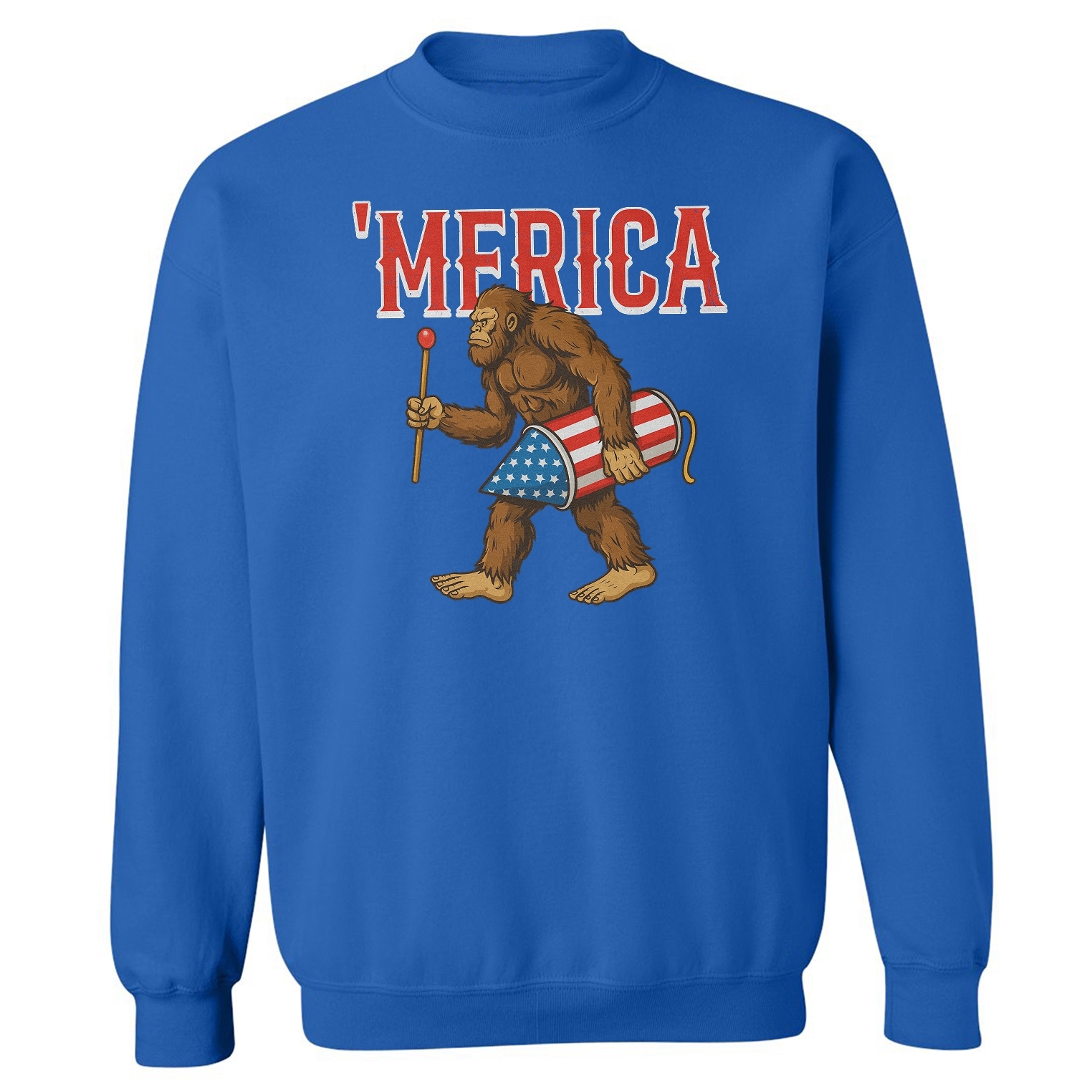 4th of July Bigfoot Sasquatch Merica - Independence Unisex Crewneck ...