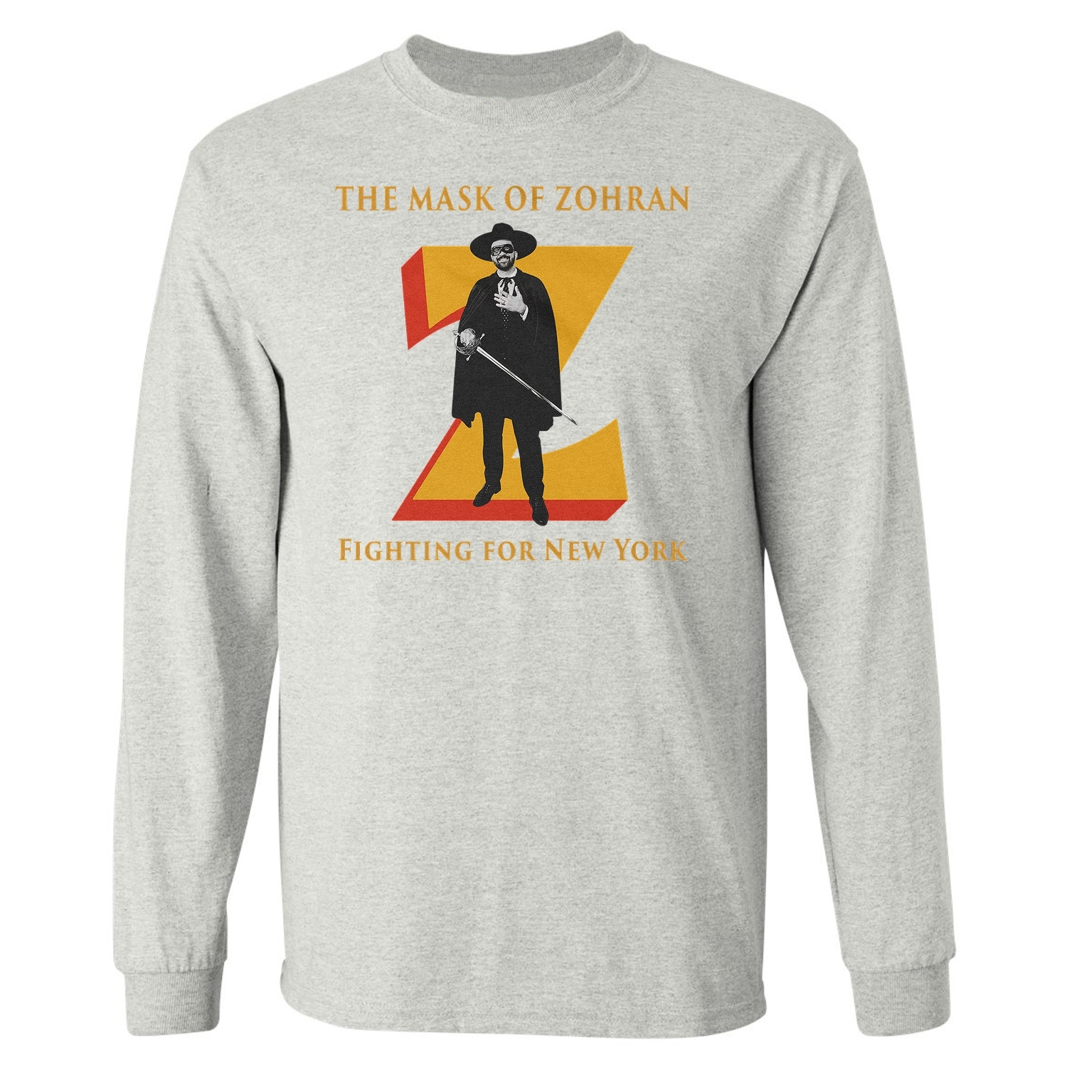 Zohran Fighting for New York- NYC Mayor Z Mamdani Long Sleeve T-Shirt ...