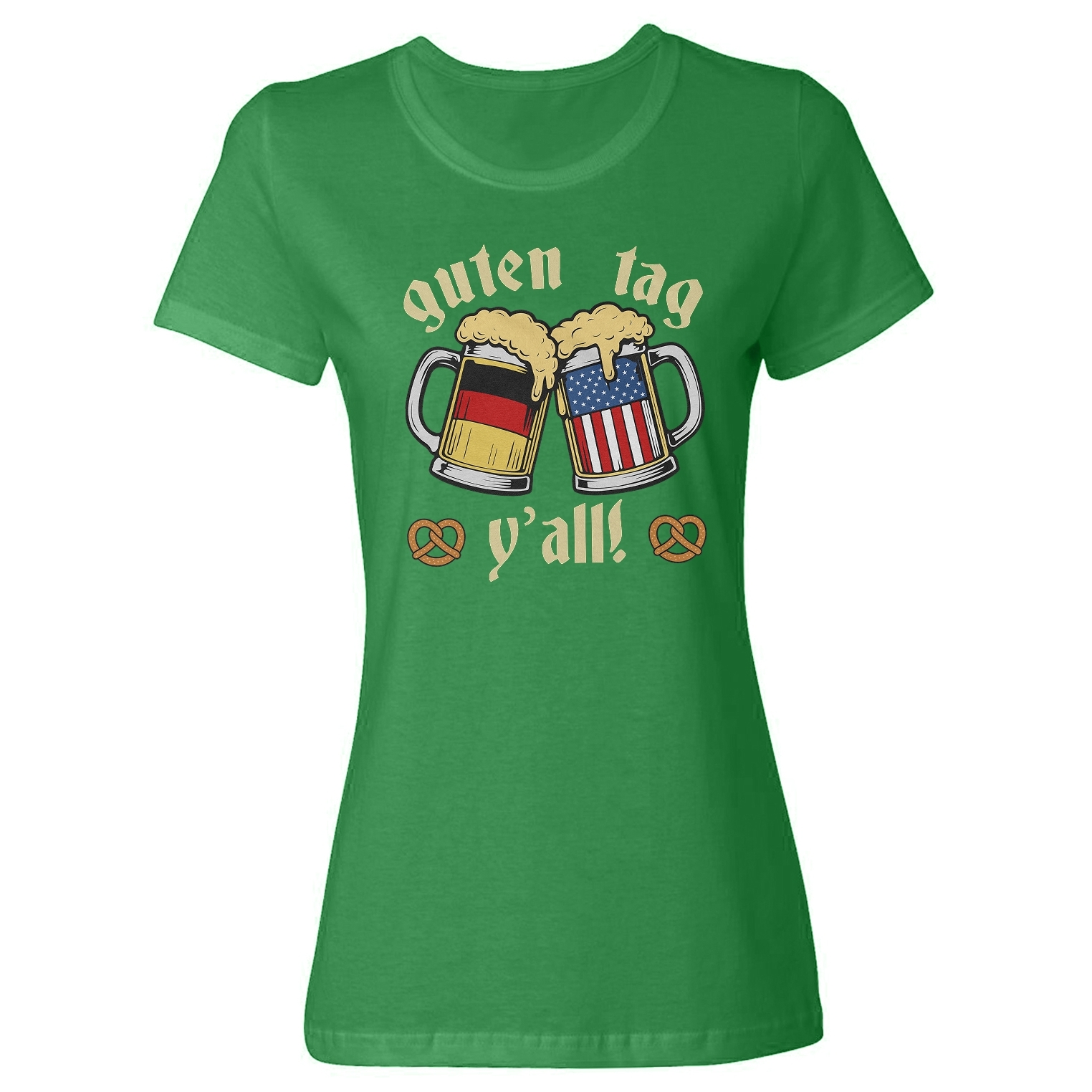 Guten Tag Y’all - German-American Beer Oktoberfest Ladies' Crewneck T ...